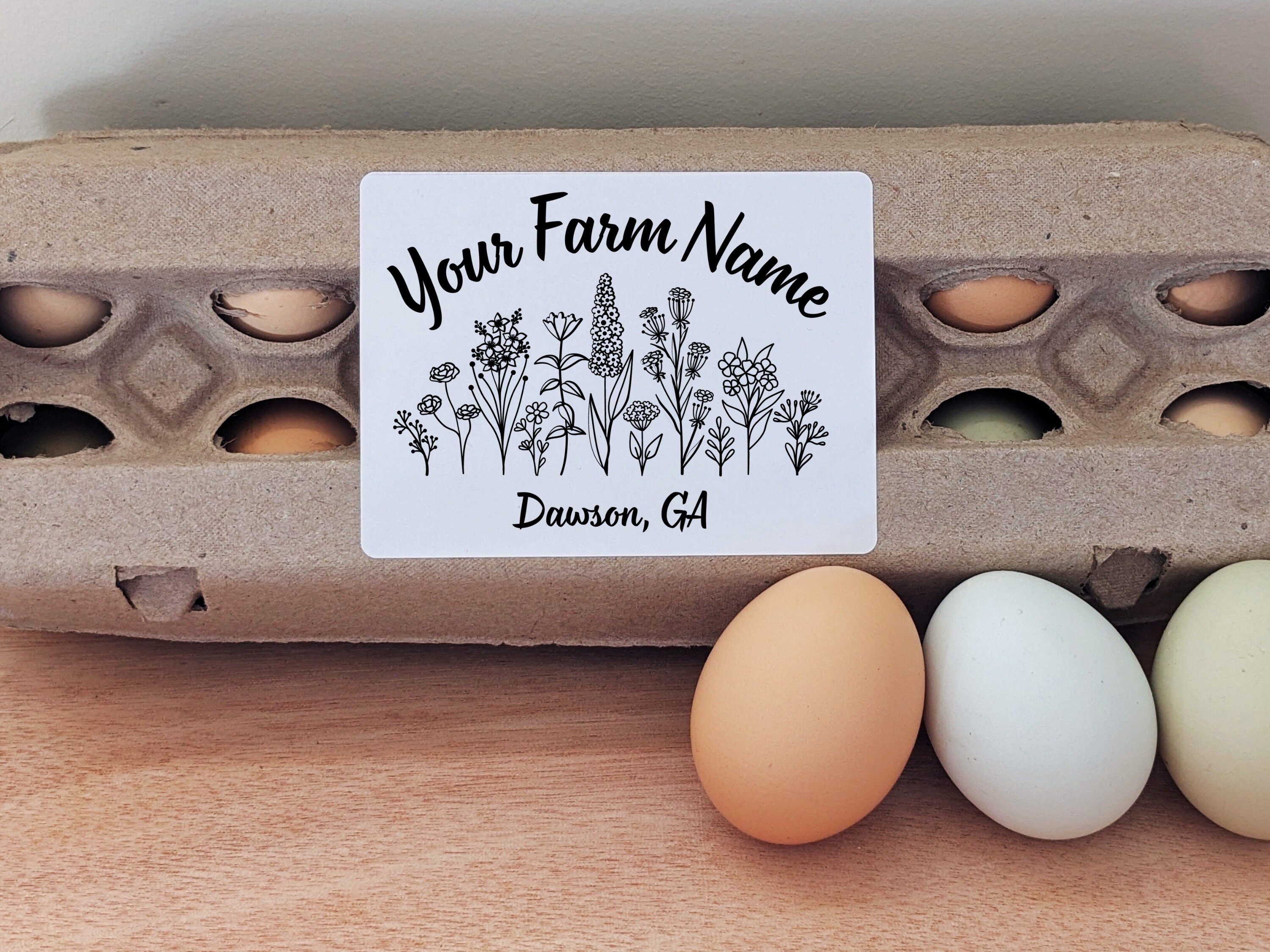 Egg Carton Label Egg Label Personalized Printed Label Custom Printed ...