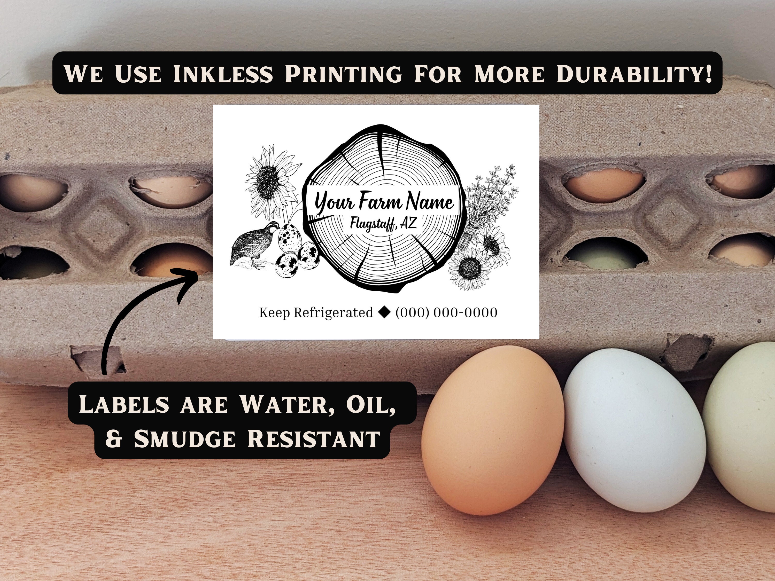 Custom Egg Carton Label Quail Egg Label Personalized Label Custom Label ...