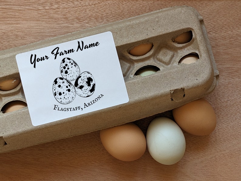 Custom Egg Carton Label Quail Egg Label Personalized Label Custom Label ...