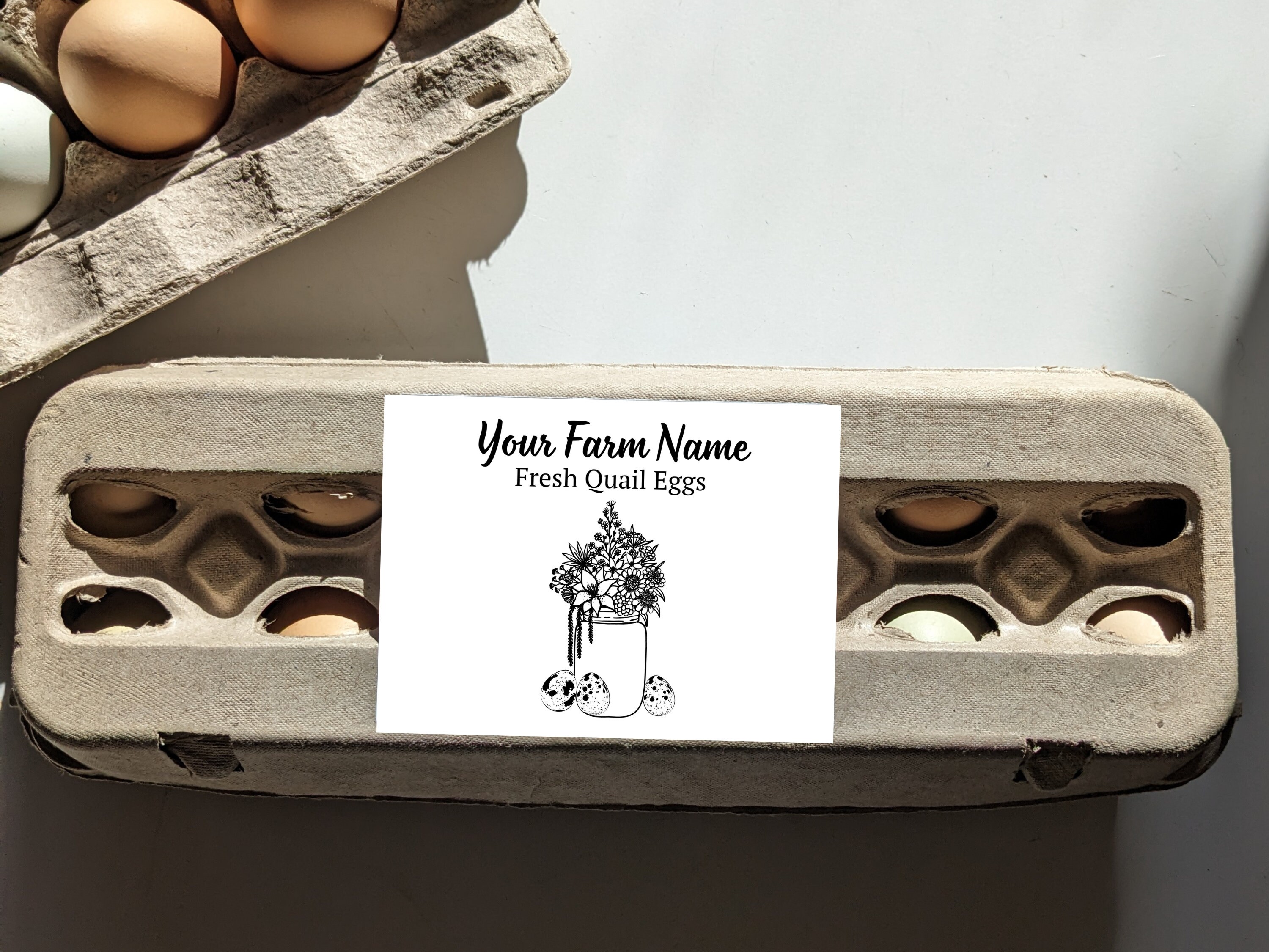 Custom Egg Carton Label Quail Egg Label Personalized Label Custom Label ...