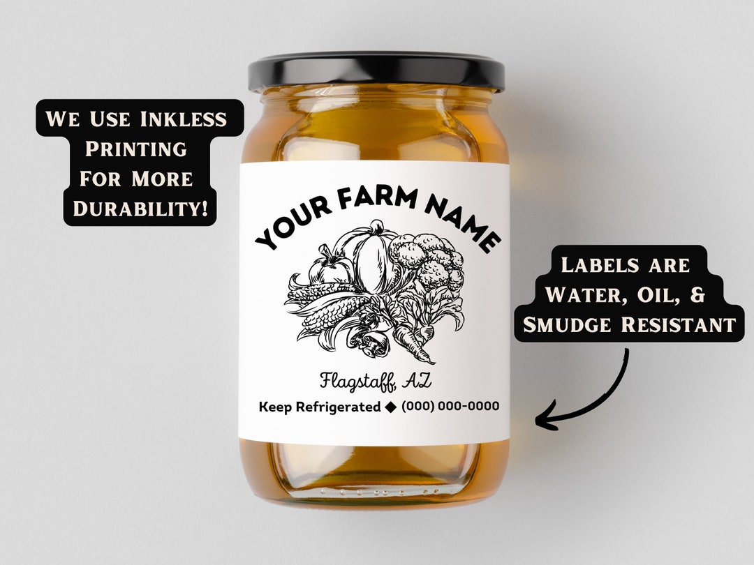 Business Label Custom Product Sticker Unique Label for Farm Product ...