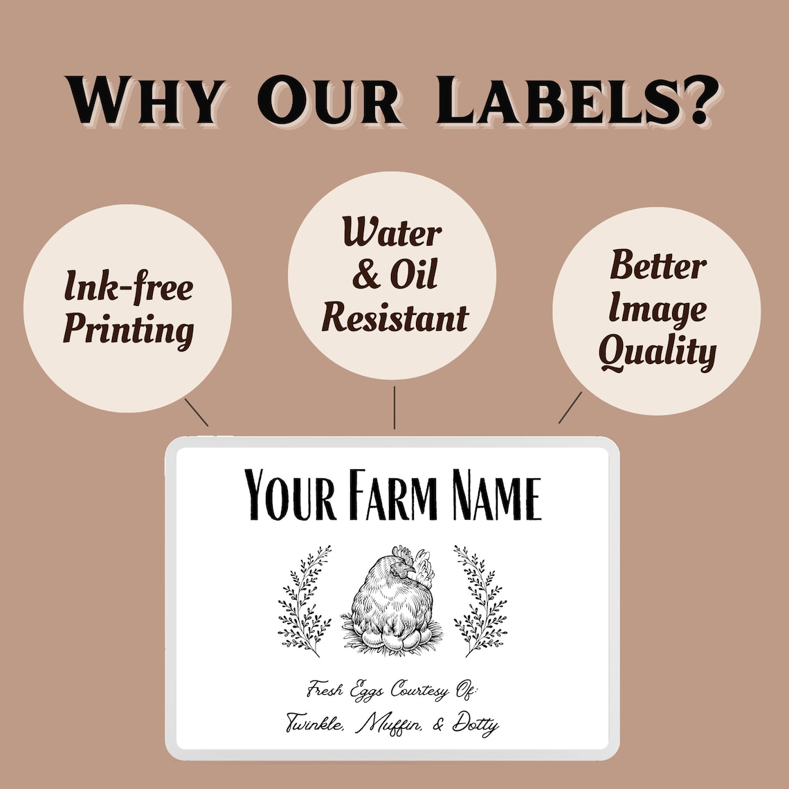 Egg Carton Label Egg Label Personalized Printed Label Custom Printed ...