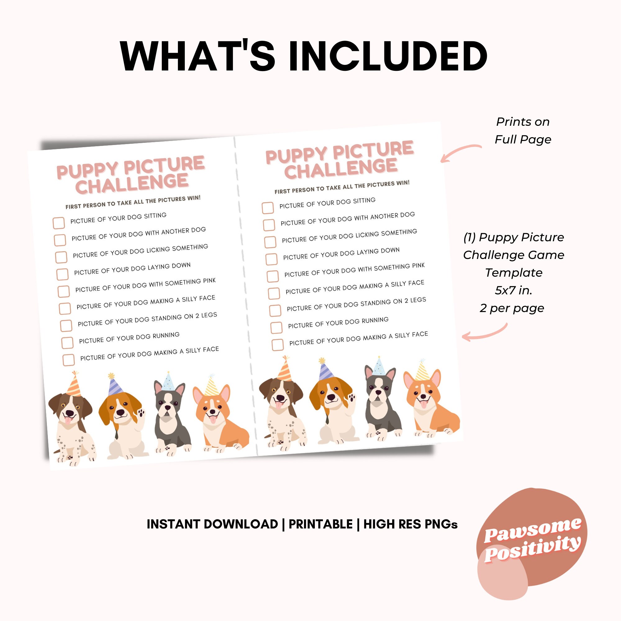 Dog Birthday Party Game Pack Adopt A Pet Birthday Party Games Puppy ...