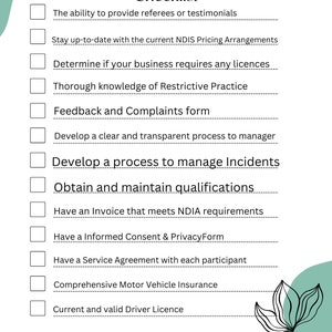 New Support Worker Sole Trader Checklist Individual Support, Business ...