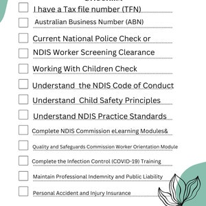 New Support Worker Sole Trader Checklist Individual Support, Business ...