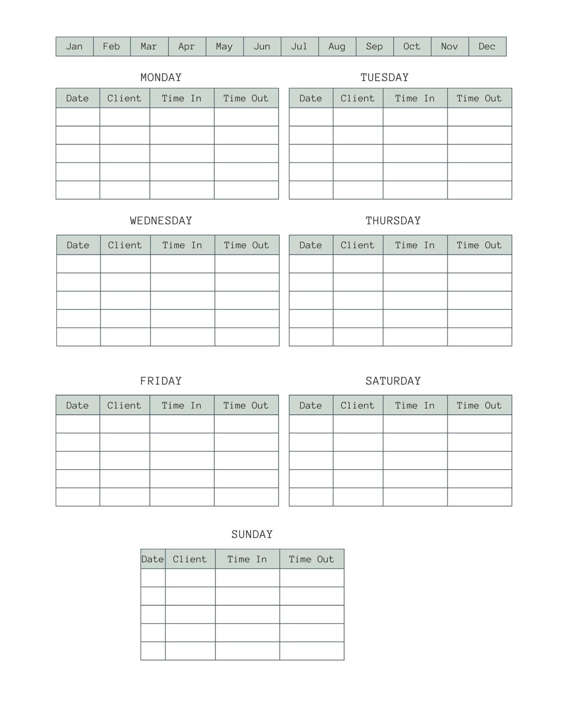 Digital Planner, Diary, Notes, Support Work and Aged Care, Business ...