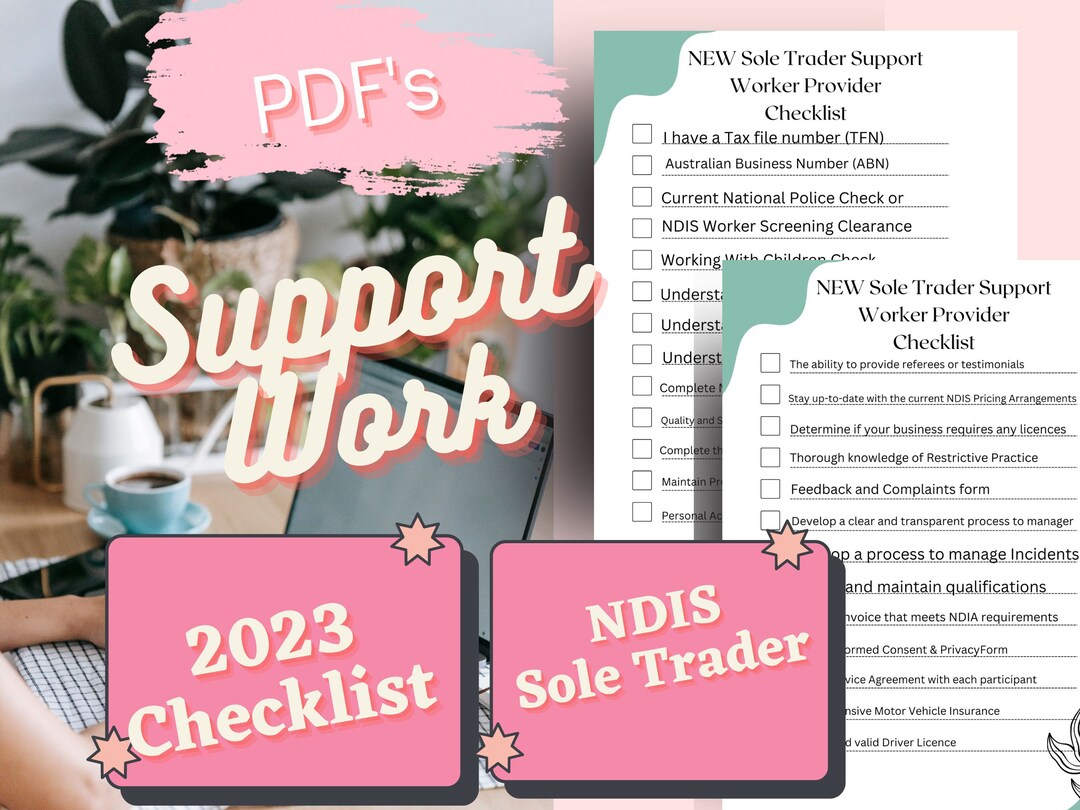 New Support Worker Sole Trader Checklist Individual Support, Business ...