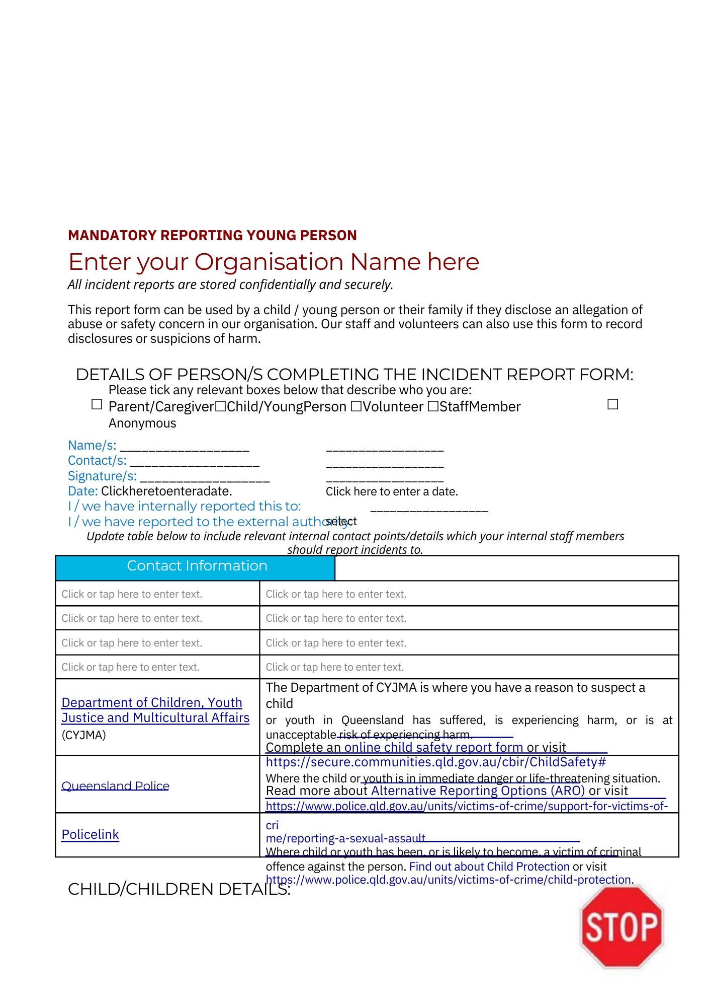 NDIS Case Notes and Mandatory Reporting Editable Template Download From ...