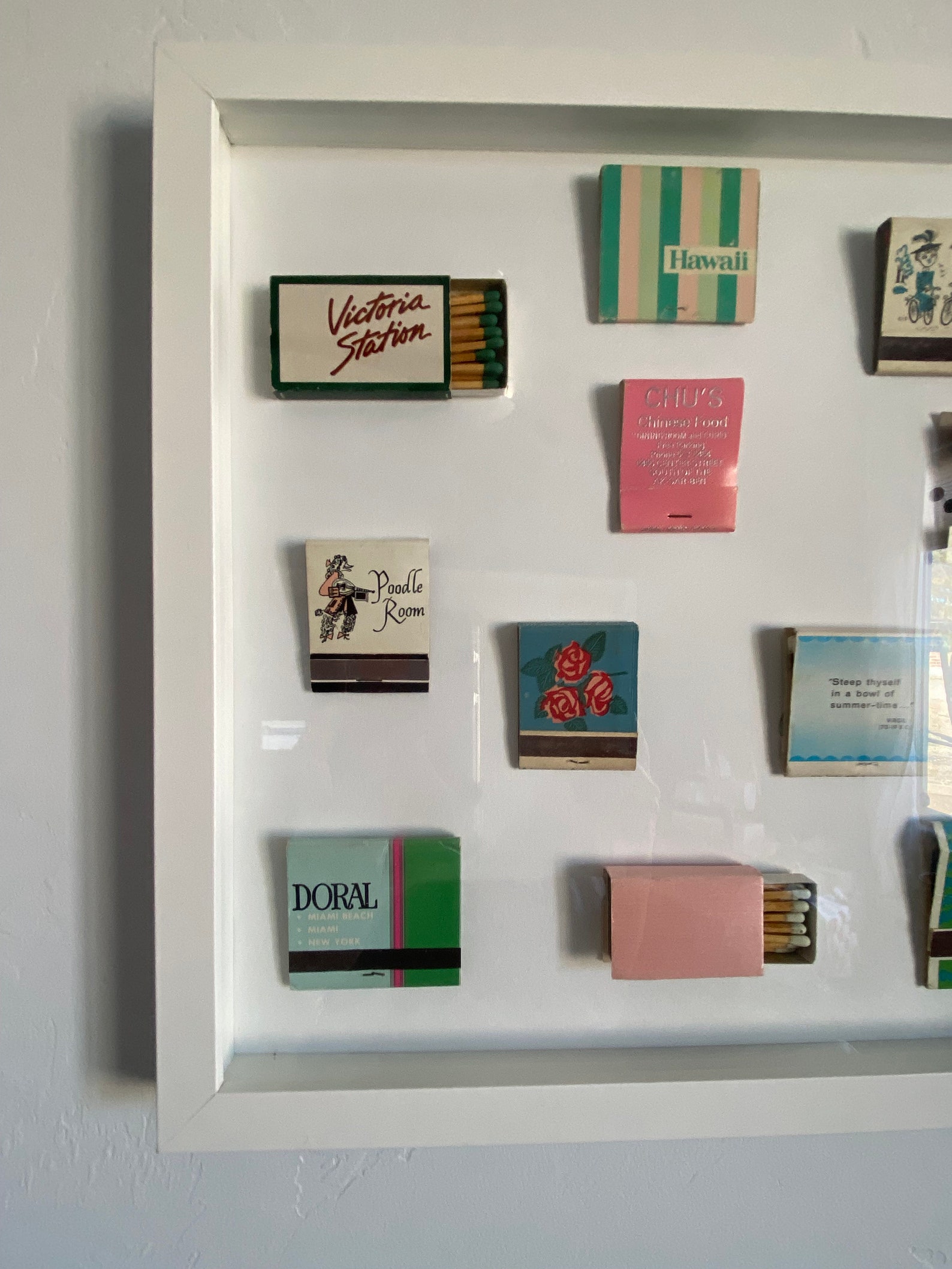 Vintage Matchbook Display Green and Pink - Etsy