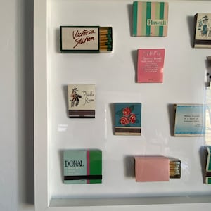 Vintage Matchbook Display - Green and Pink - Etsy