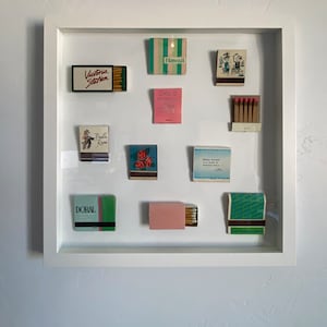 Vintage Matchbook Display Green and Pink - Etsy