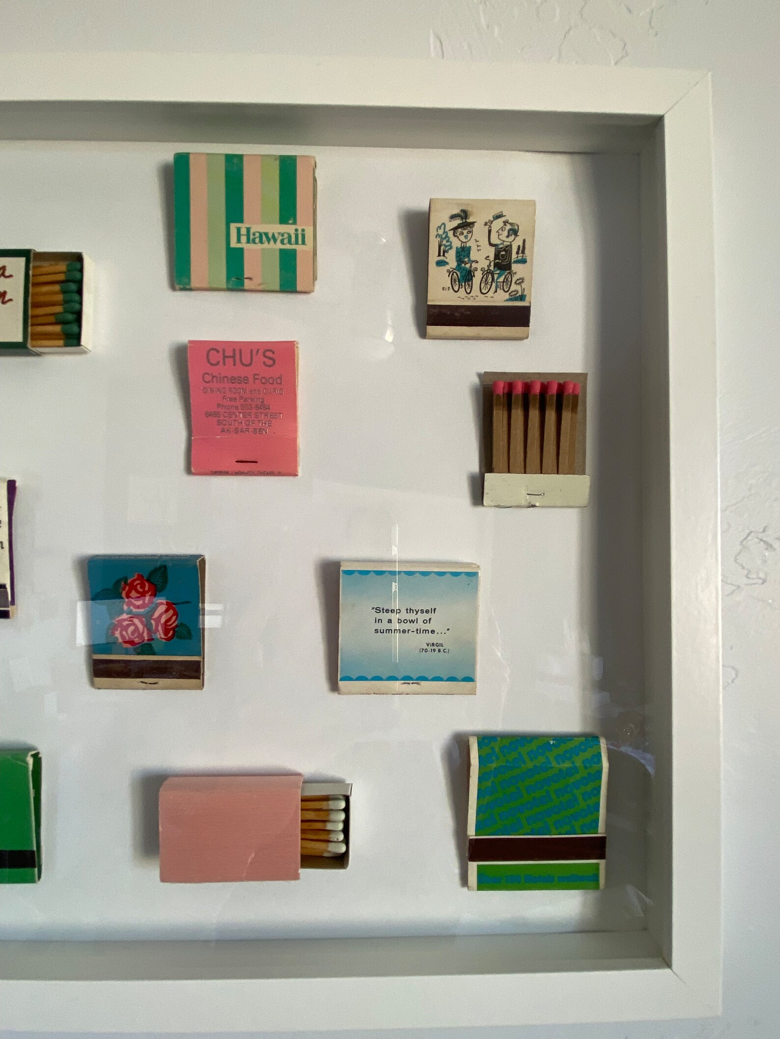 Vintage Matchbook Display Green and Pink - Etsy
