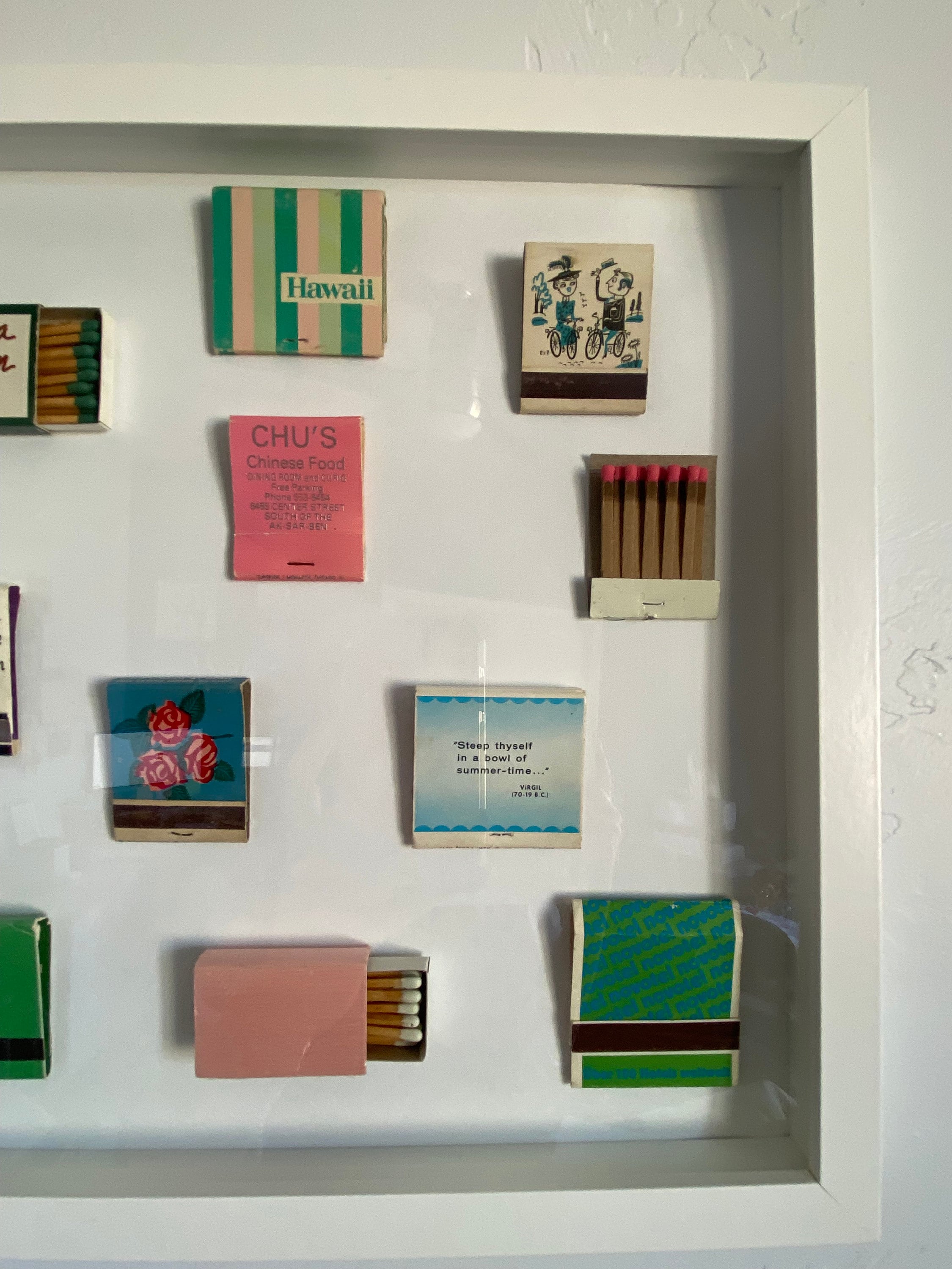 Vintage Matchbook Display Green and Pink - Etsy