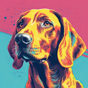 Custom Hunting Dog Portrait | Downloadable | Printable - Etsy