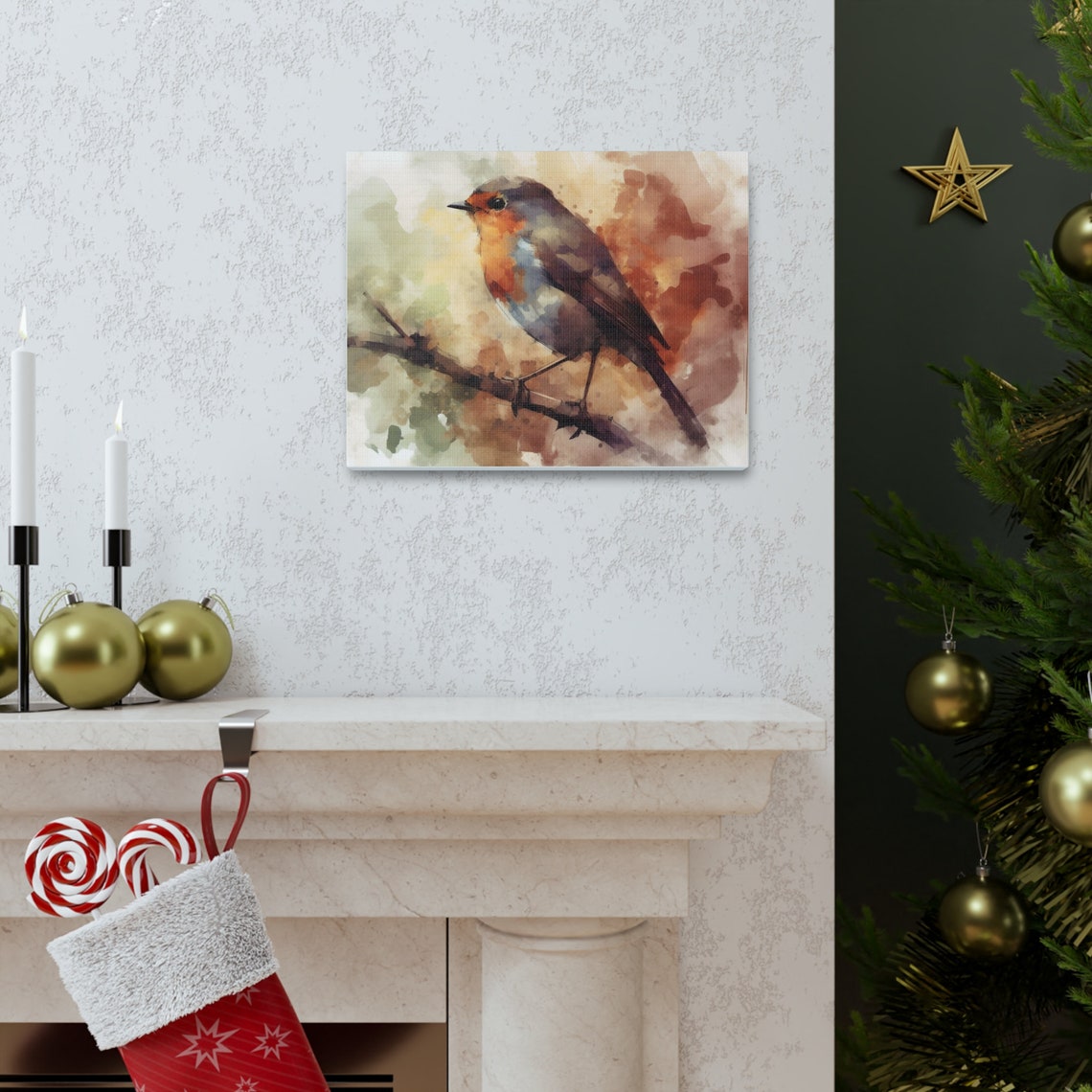 American Robin Watercolor Painting & Print - Etsy