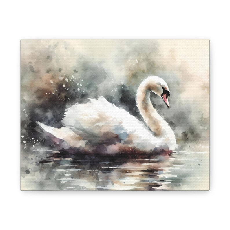 Swan Watercolor Painting & Print - Etsy