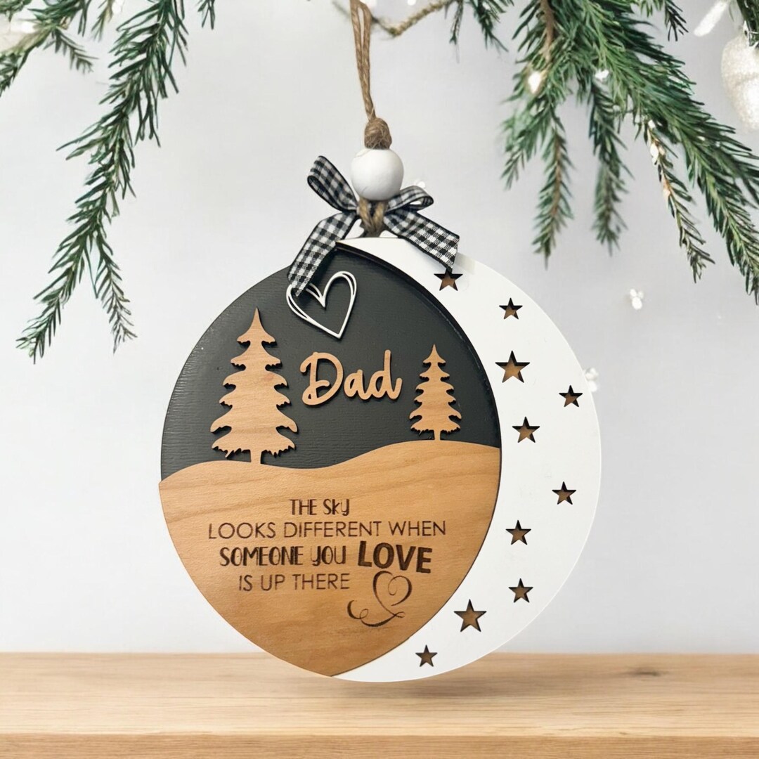 Personalized 3D Layered Memorial Ornament – Custom Memorial Keepsake - Etsy