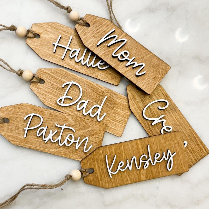 Wooden Name Tags - Etsy