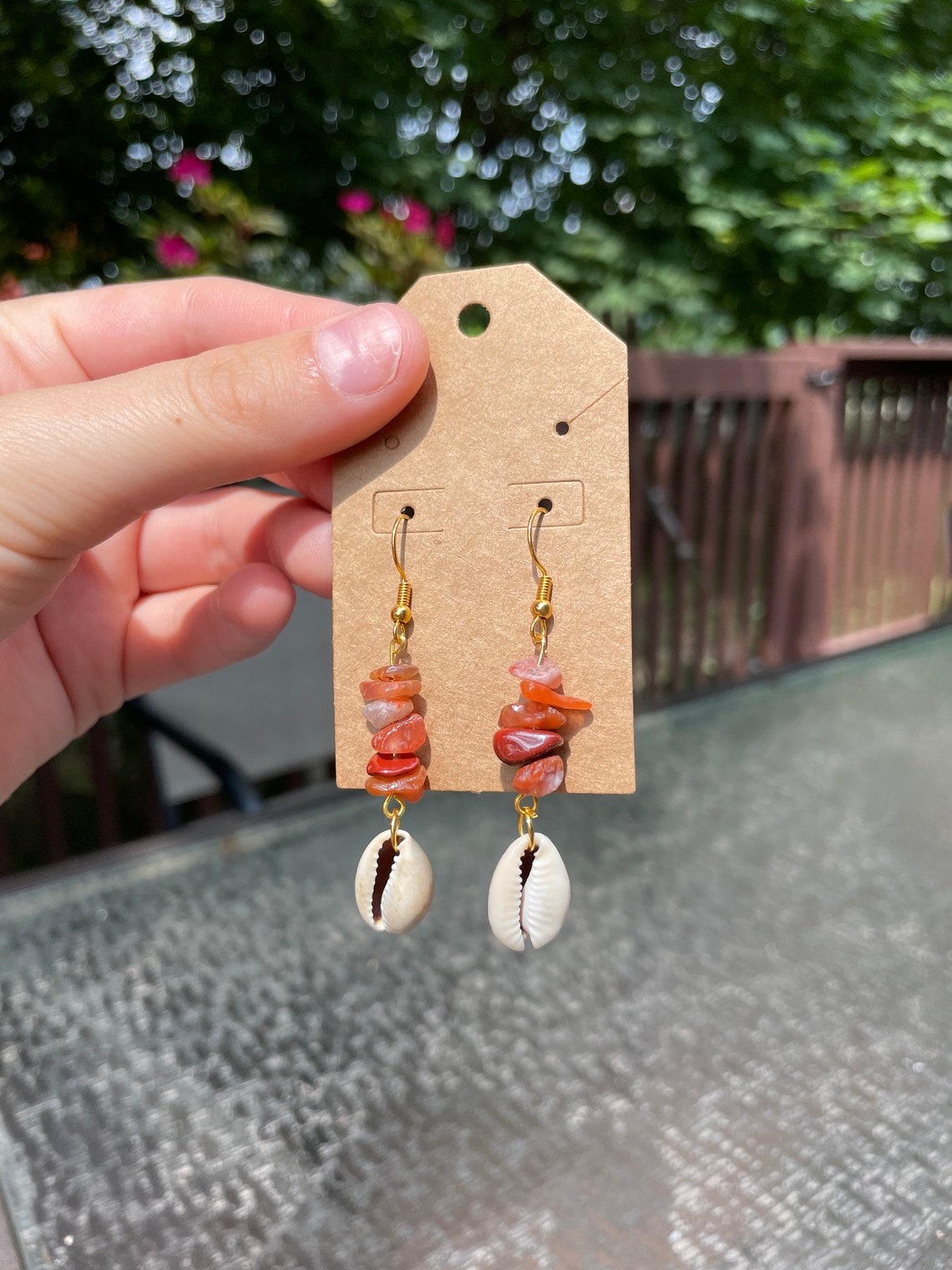 Red Agate Cowrie Shell - Etsy