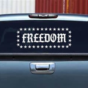Patriotic FREEDOM Star Sticker Decal Pick Vinyl Color Truck Car Boat ...