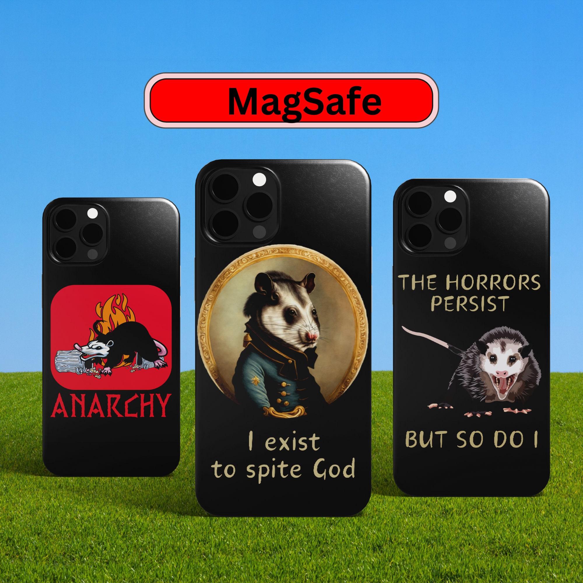 Possum Lover Magsafe iPhone Case I Exist to Spite God Tough Phone Case ...