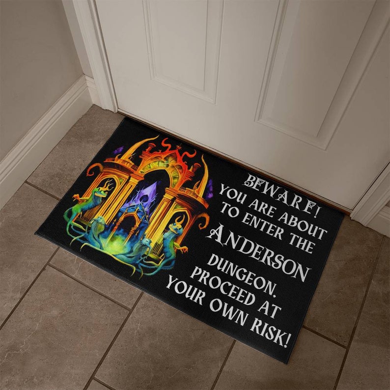 Personalized Dnd Lover Welcome Mat Custom Dnd Door Mat Housewarming ...