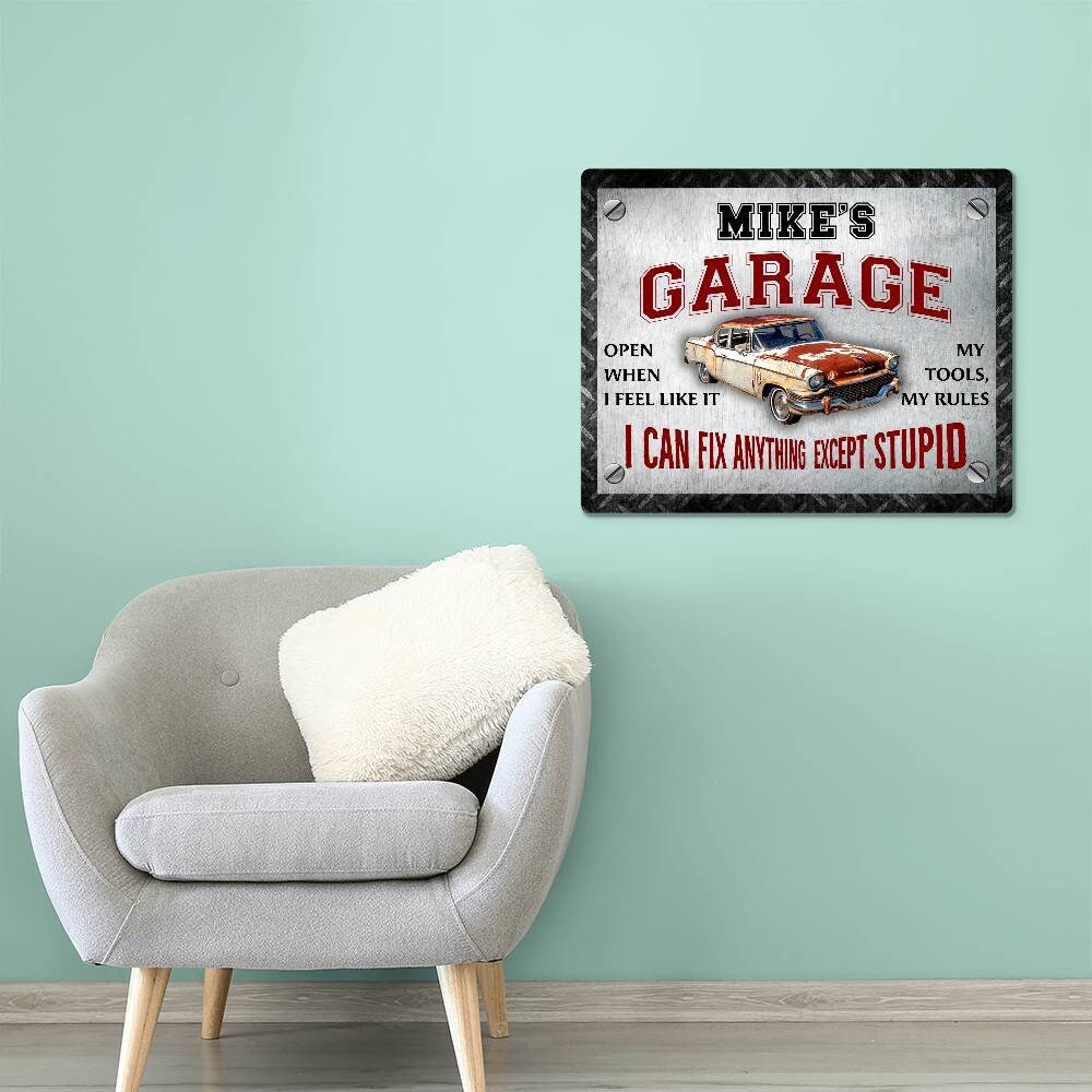 Personalized Auto Repair Sign | Custom Mechanic Garage Signs | Rustic ...