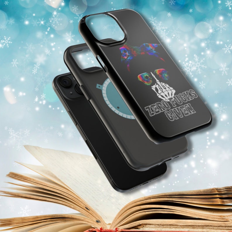 Funny Skeleton Lover Iphone Case Magsafe Iphone Case For Goth Lovers Zero Fucks Given Tough