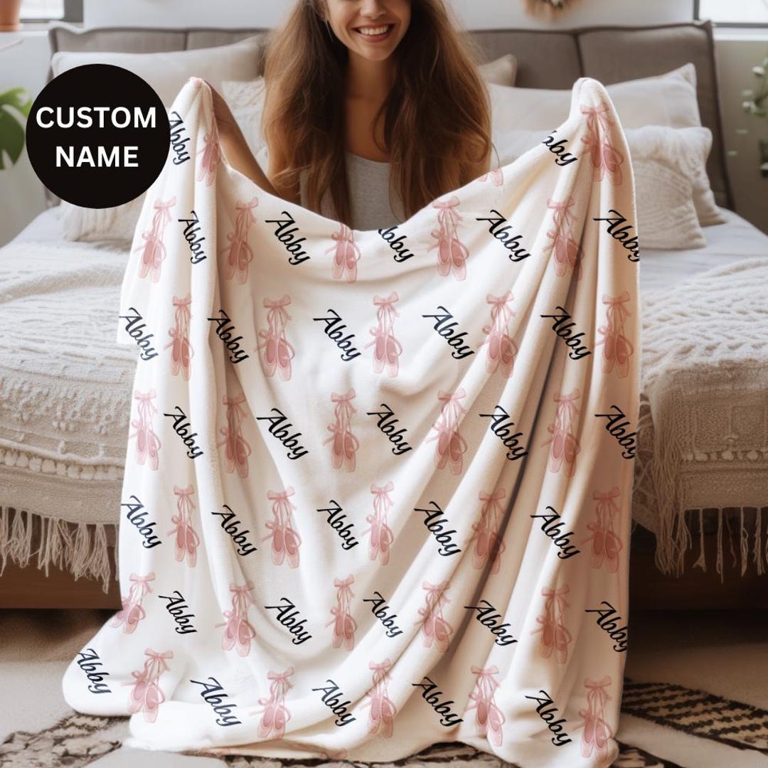 Personalized Coquette Dance Blanket - Dance Gift for Girls - Custom ...