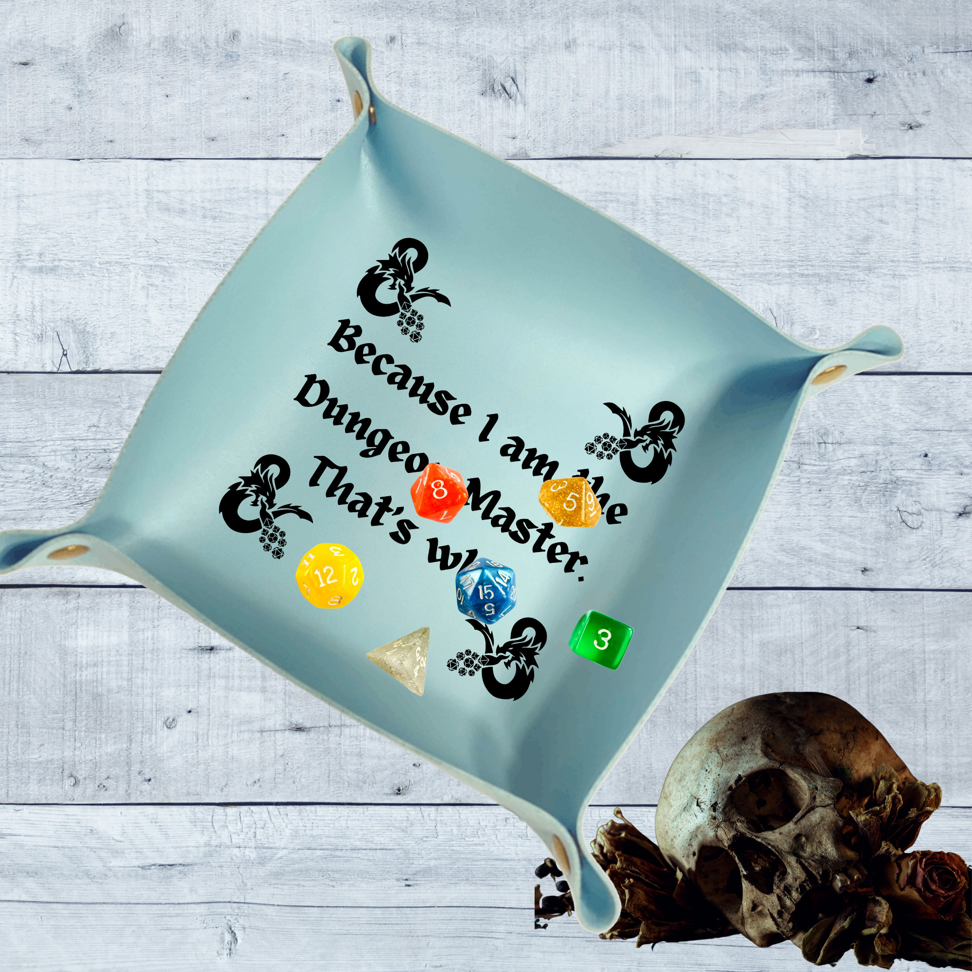 DND Dungeon Master Dice Tray Leather Valet Tray for Him DND Lover Gift ...