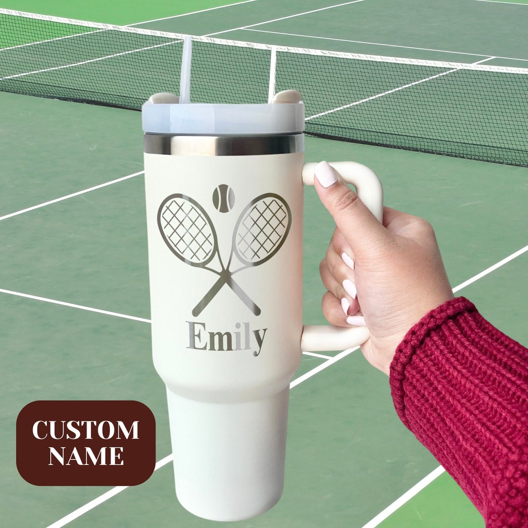 Personalized Laser Engraved Tennis Travel Mug Tennis Team Gifts Custom ...