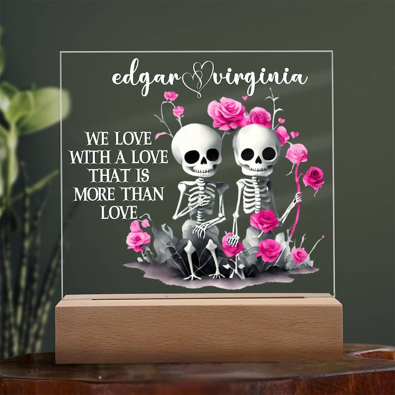 Edgar Allan Poe Inspired Skeleton Couple Decor Gothic Room Decor for ...