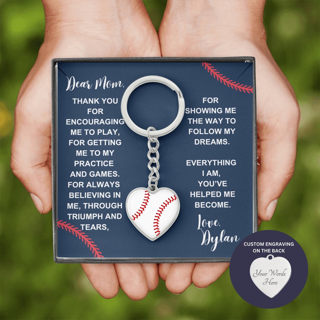 Personalized Baseball Mom Gift | Baseball Mama Keychain | Baseball ...