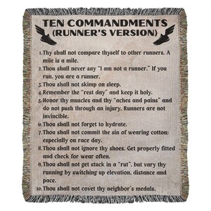 Ten Commandments (runner's Version) Woven Blanket - Unique Gifts for ...