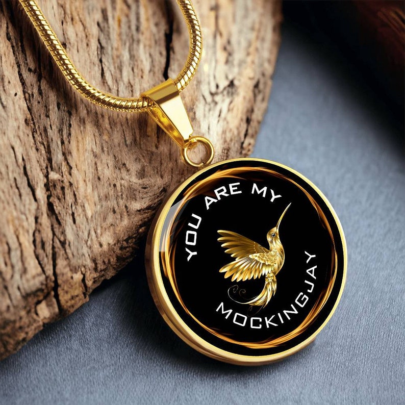 Gold Hunger Games Necklace Personalized Mockingjay Necklace Best Friend ...