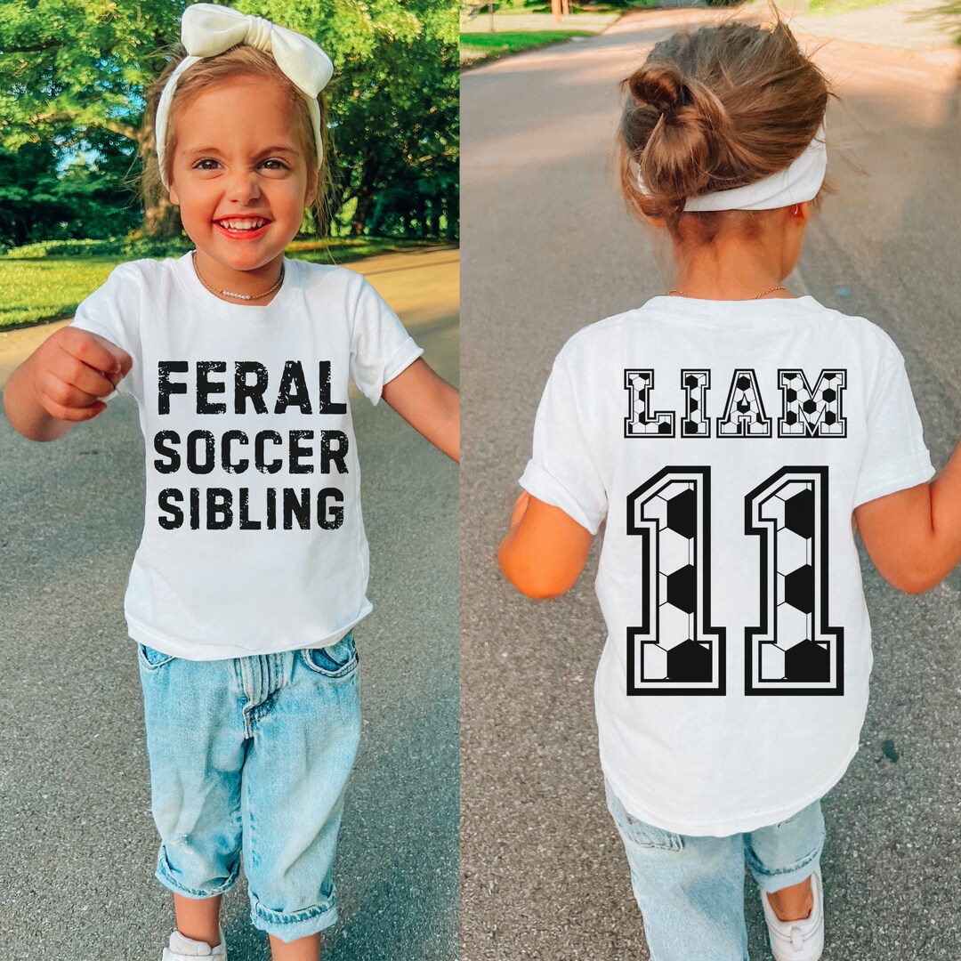 Custom Soccer Sister/brother Shirt - Little Kid Soccer Tee - Big Sister ...
