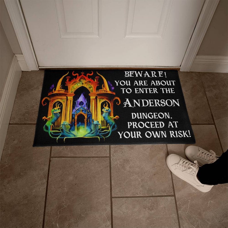 Personalized Dnd Lover Welcome Mat Custom Dnd Door Mat Housewarming ...
