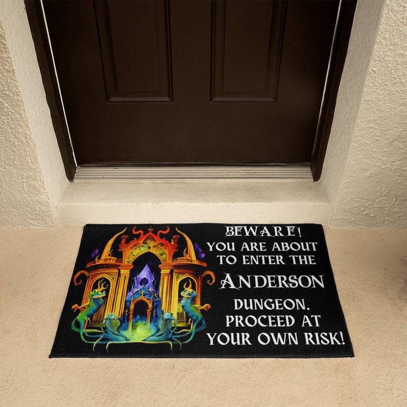 Personalized Dnd Lover Welcome Mat Custom Dnd Door Mat Housewarming ...