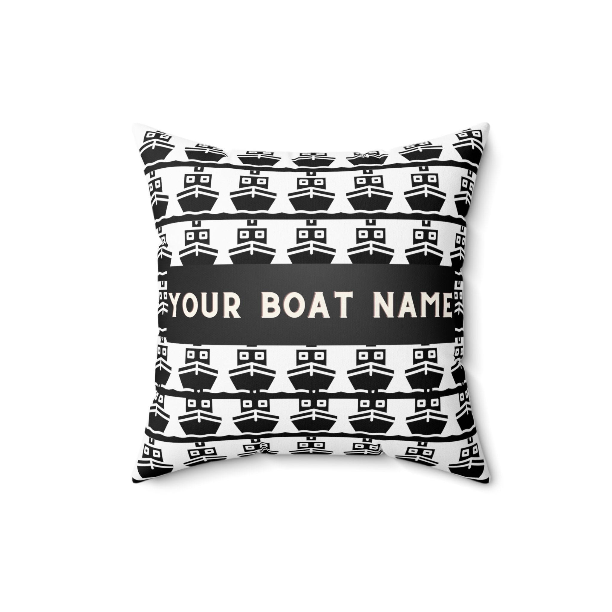 Personalized Boat Name Indoor Pillow - Custom Indoor Boat Pillow ...