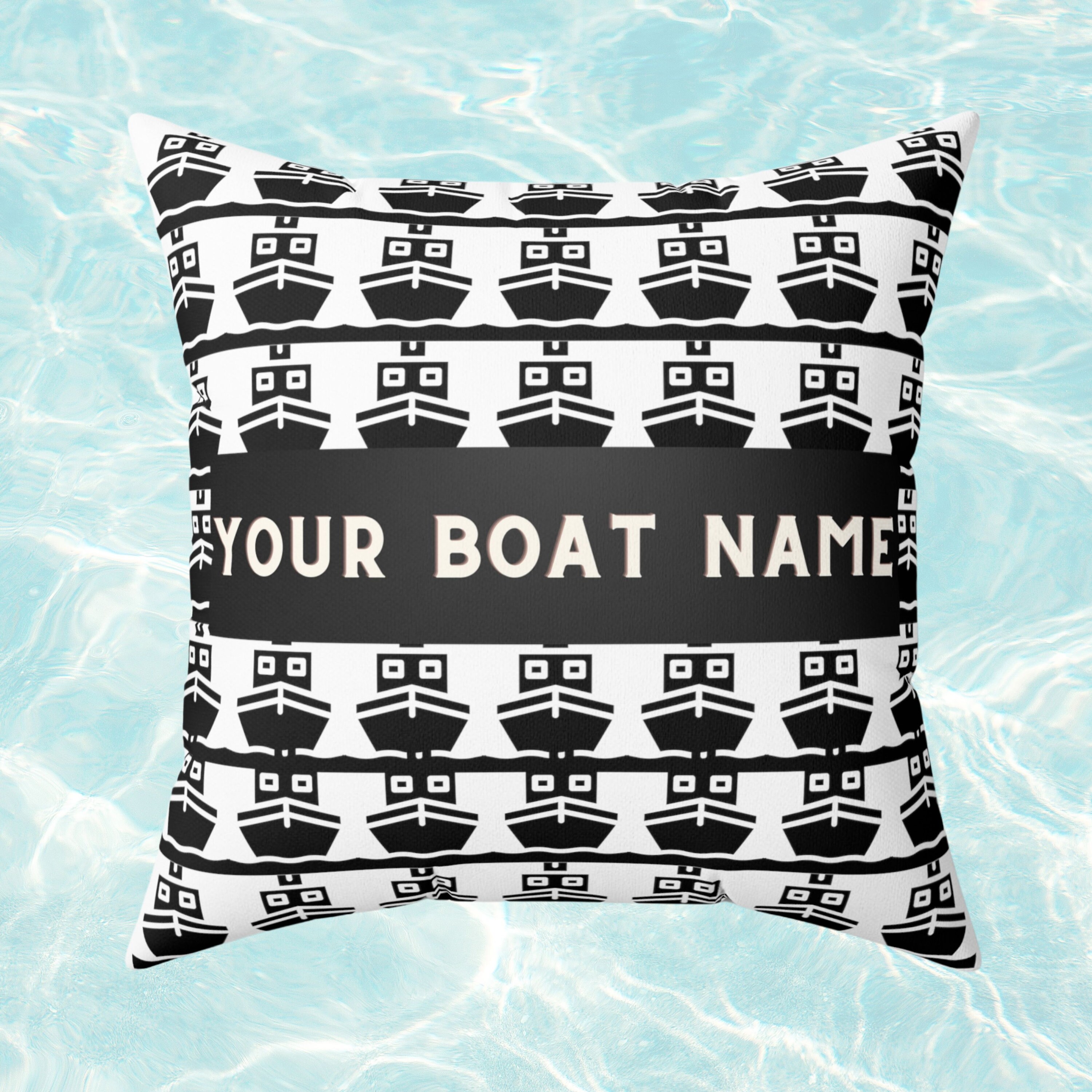 Personalized Boat Name Indoor Pillow - Custom Indoor Boat Pillow ...