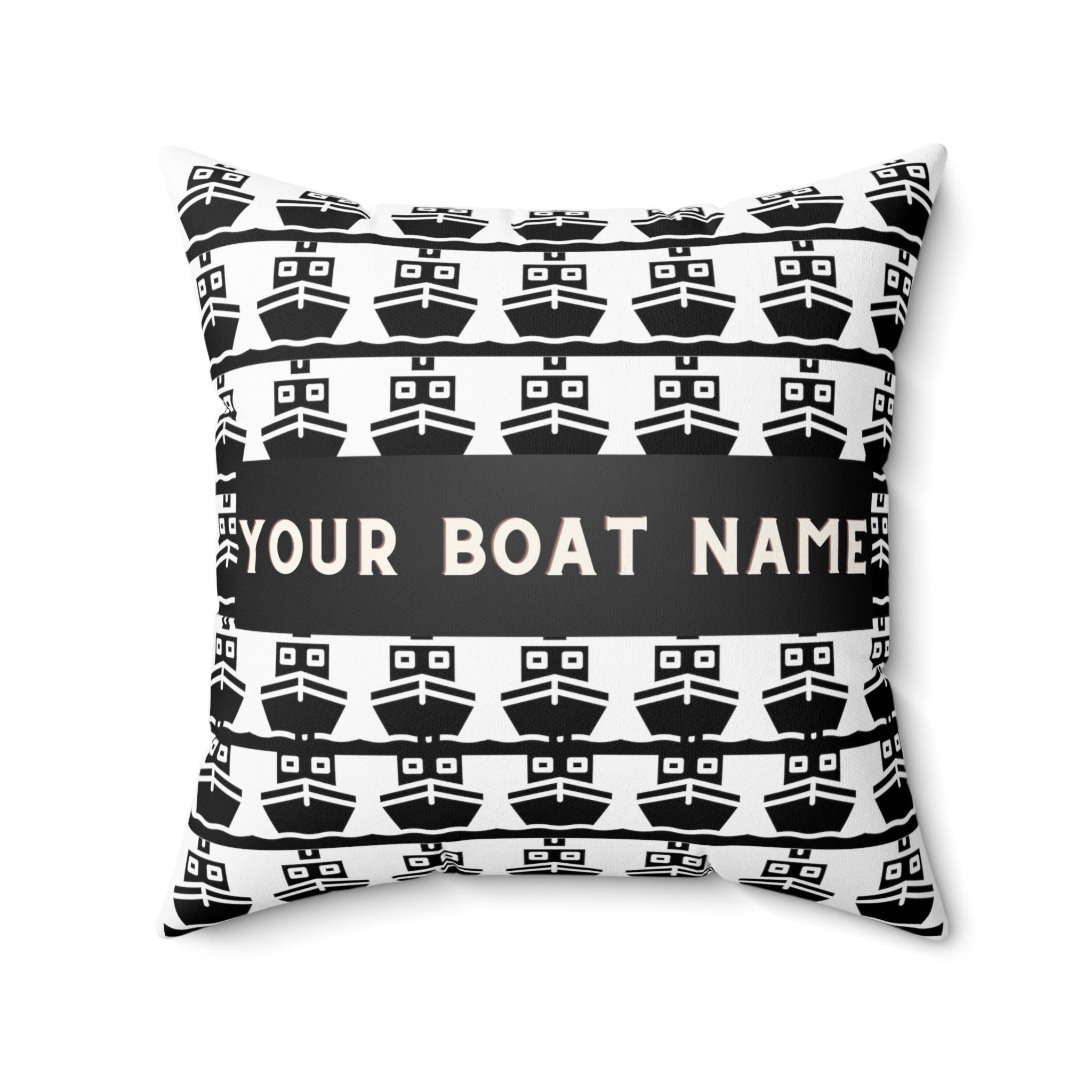 Personalized Boat Name Indoor Pillow - Custom Indoor Boat Pillow ...