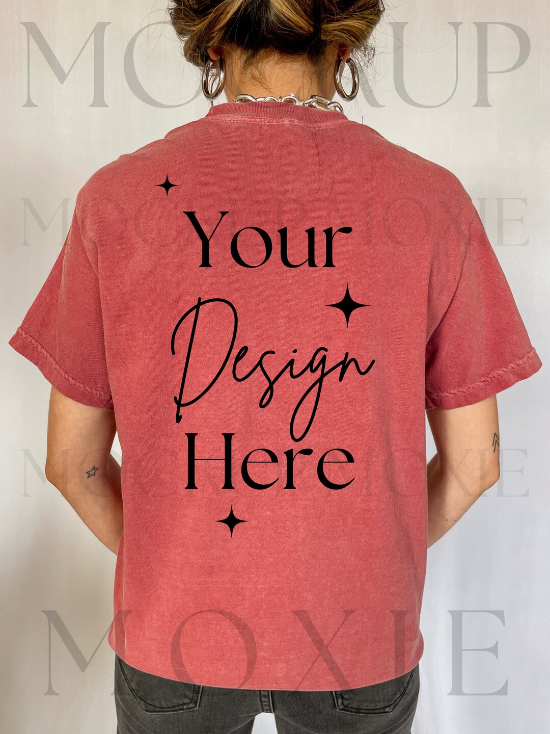 Comfort Colors C1717 Brick Back Mockup, C1717 Mockup, Brick CC Mockup ...