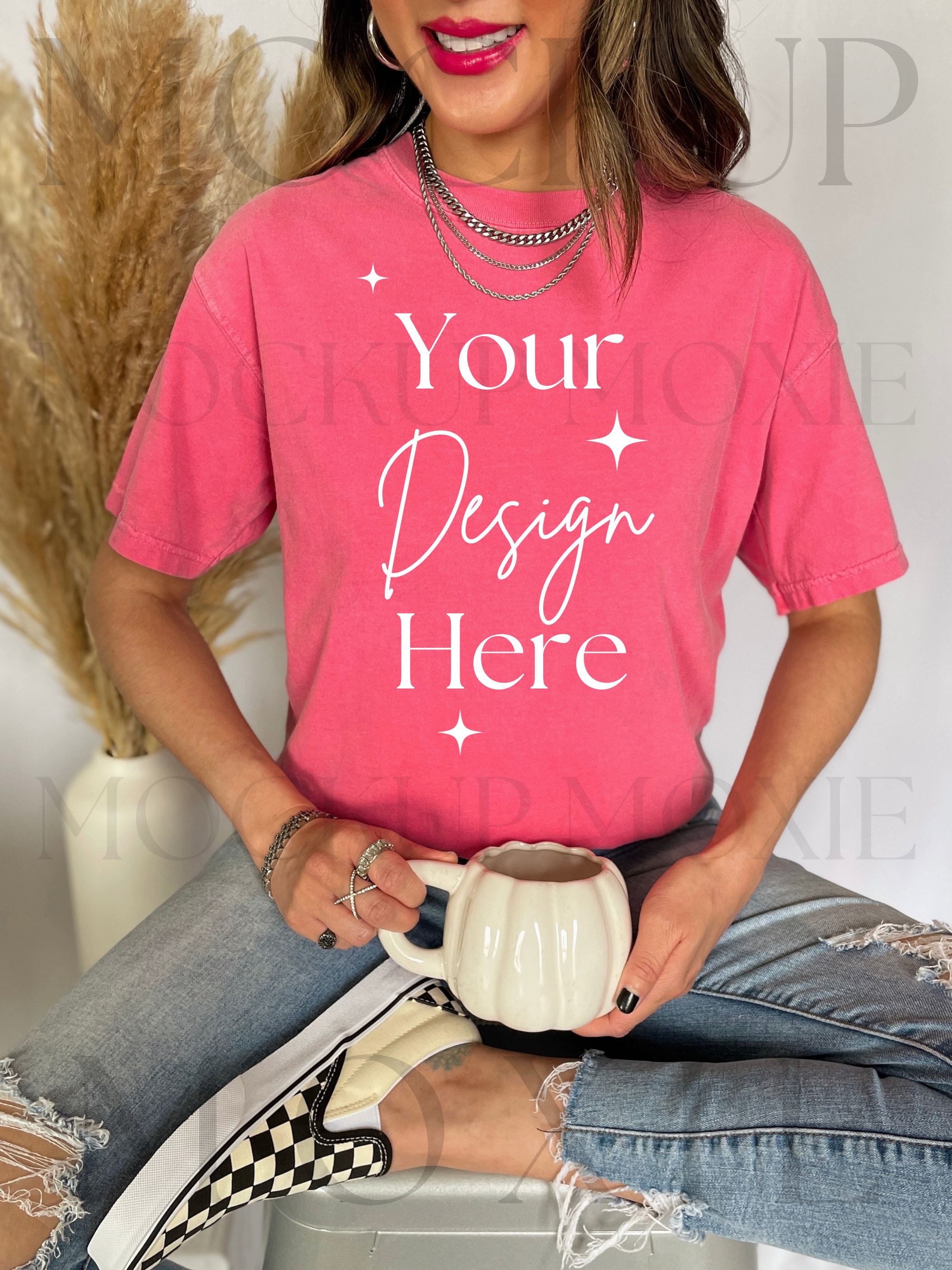 Comfort Colors C1717 Crunch Berry Mockup, C1717 Mockup, Crunch Berry CC ...