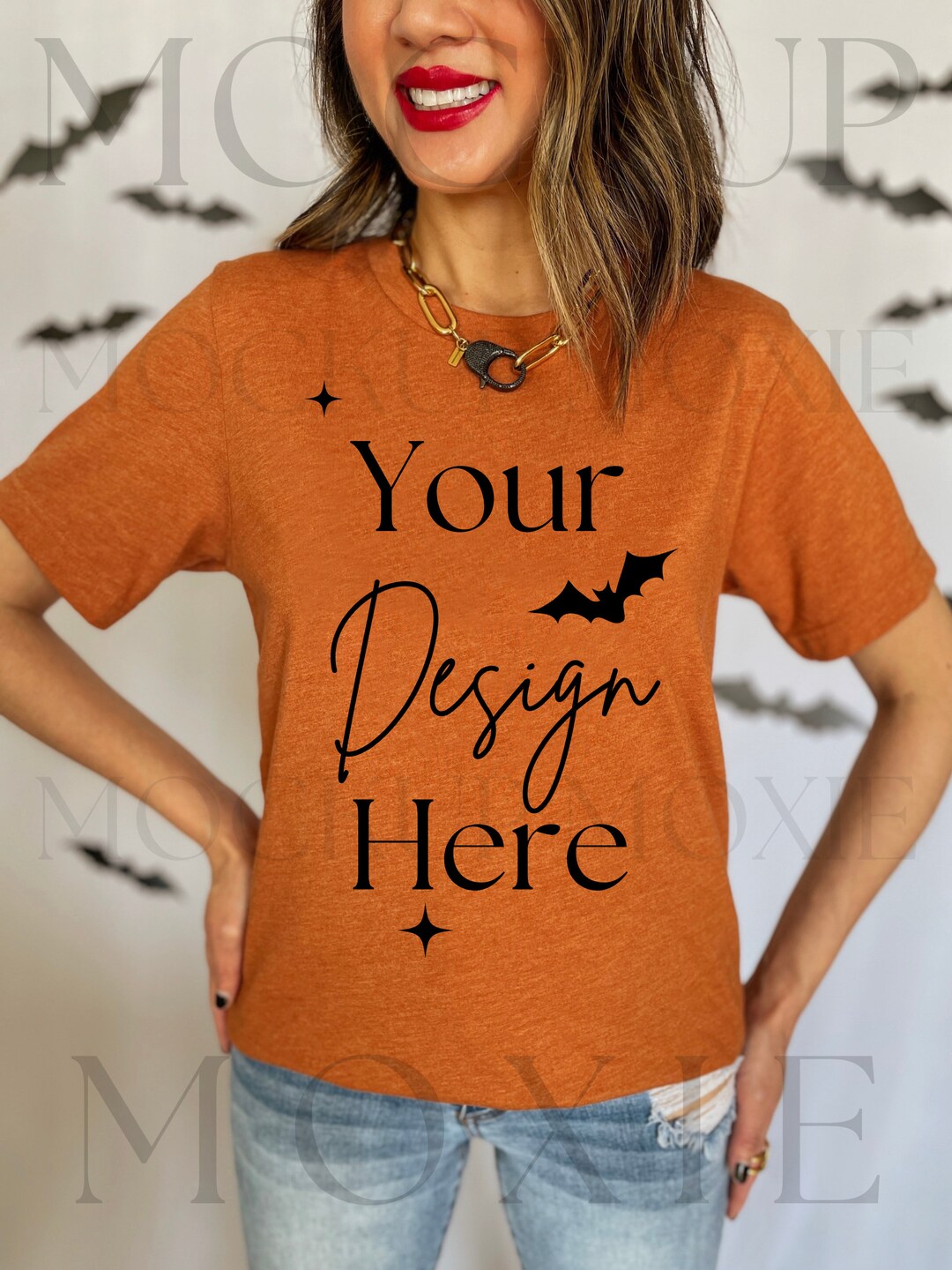 Bella Canvas 3001 Tshirt Mockup, Heather Autumn Bella Canvas Shirt ...