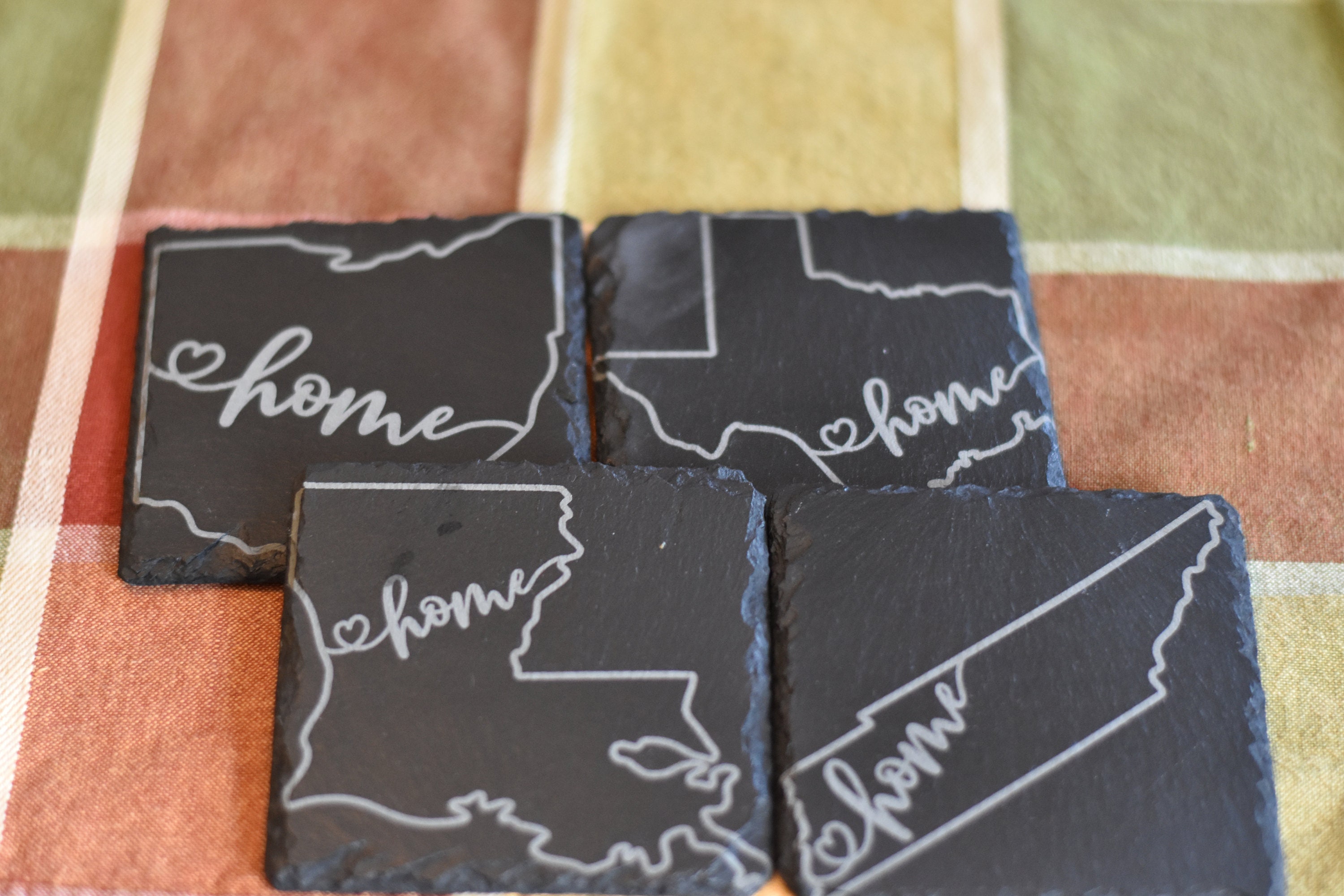 Home State Slate Coasters - Etsy