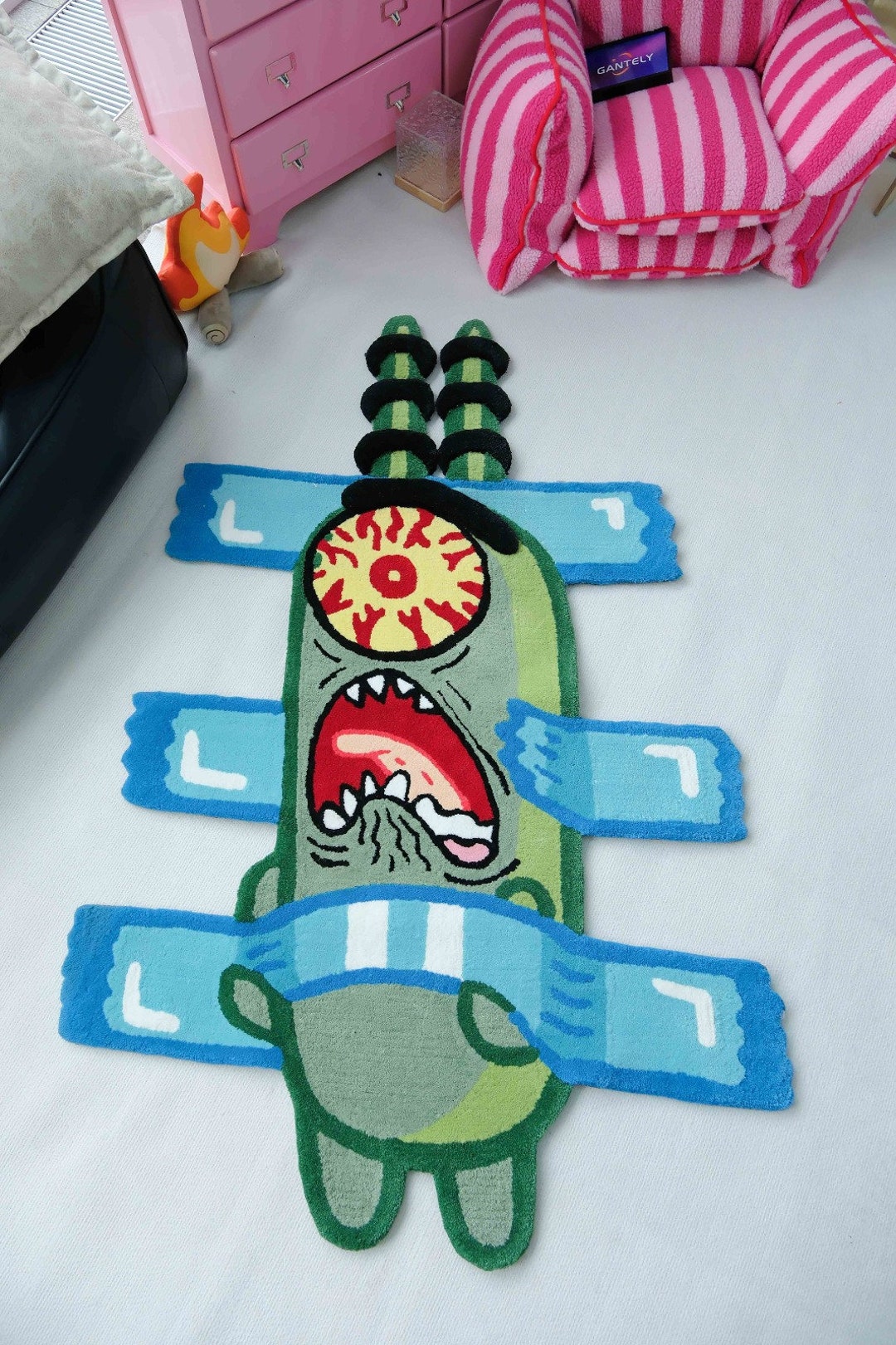 Tufted Cartoon Character 3D Rug, Unique Custom Carpet, Handcrafted ...