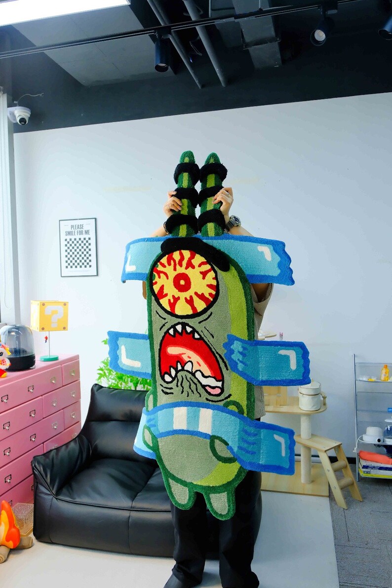 Tufted Cartoon Character 3D Rug, Unique Custom Carpet, Handcrafted ...