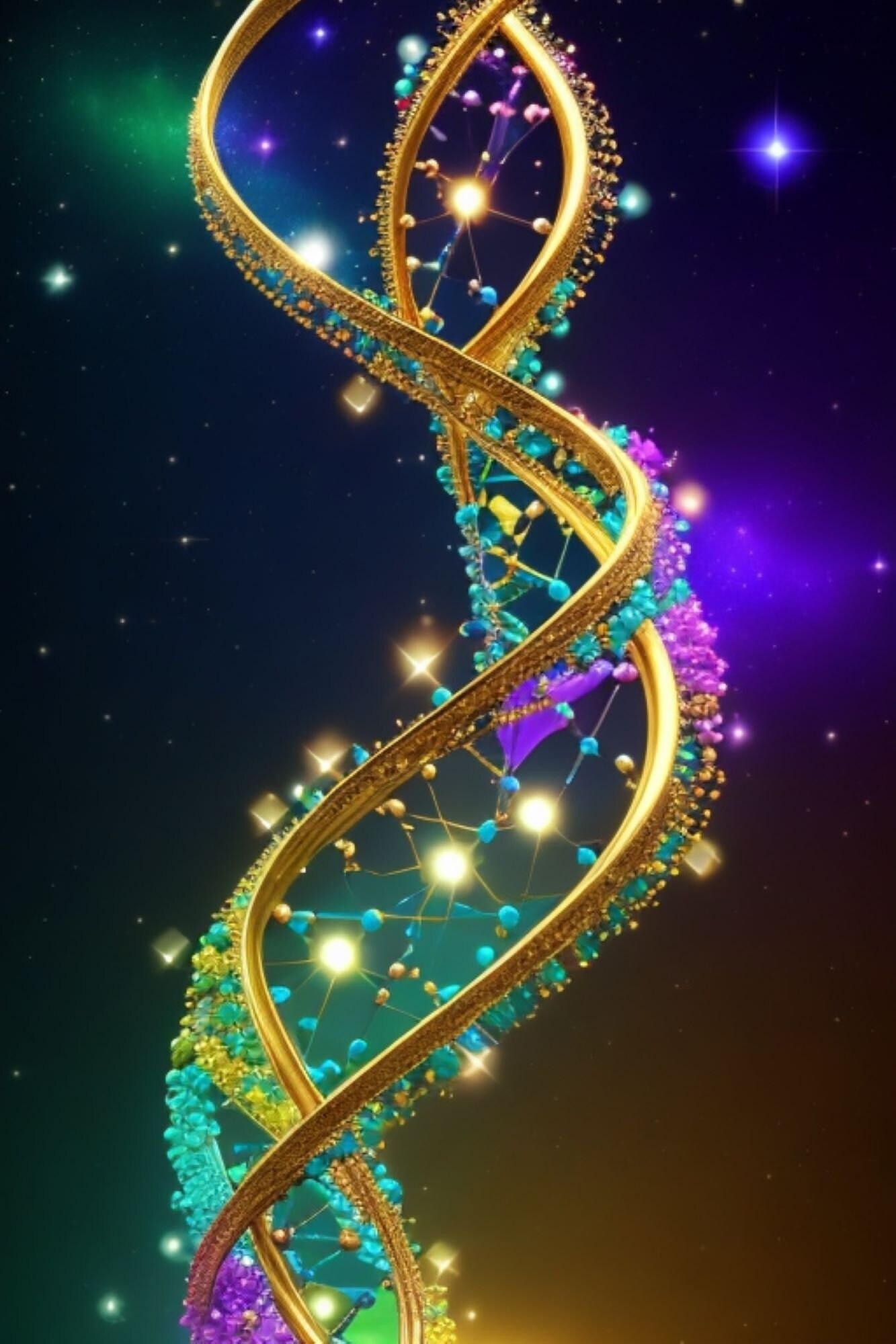 Digital Wall Art Home Decor DNA Helix Digital Design - Etsy