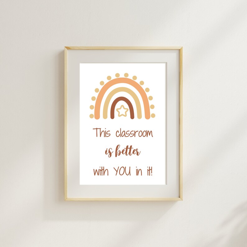 5 Boho Classroom Prints, 2 Editable Door Signs, Homeschool Decor ...