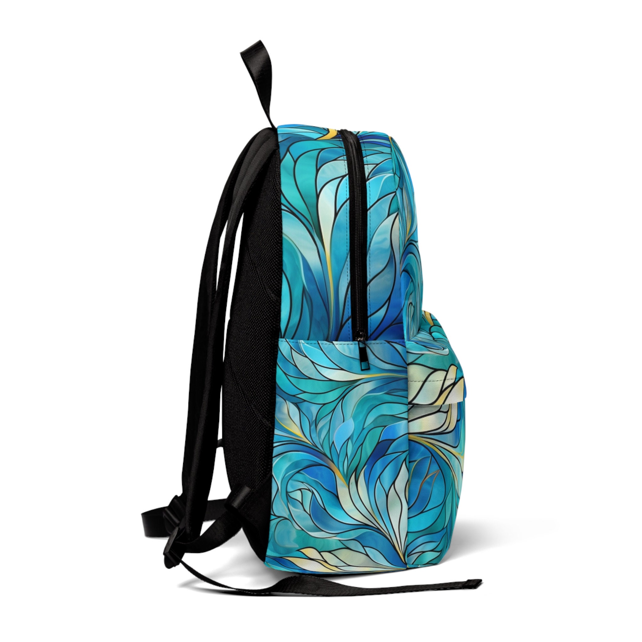 Pretty Blue Backpack Colorful Backpack Adjustable Backpack Aqua ...